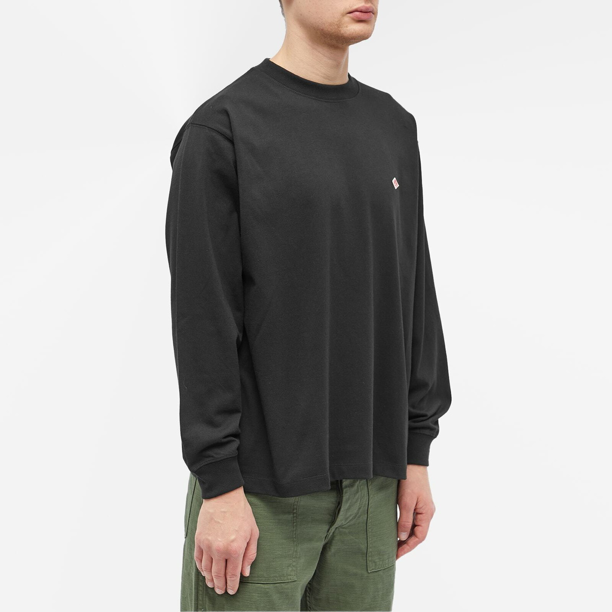 Danton Men's Long Sleeve Logo T-Shirt in Black Danton