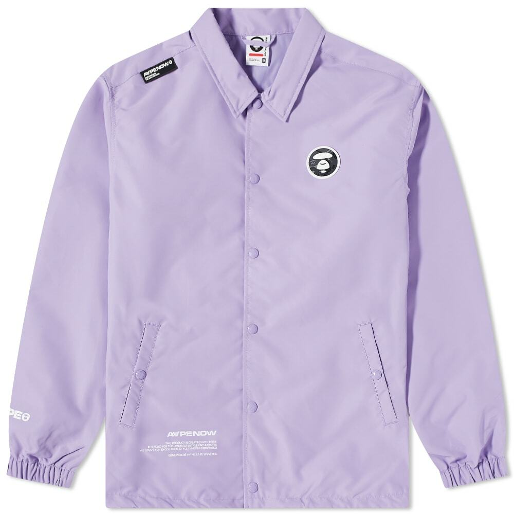 Men's AAPE Lightweight Coach Jacket in Purple AAPE by A Bathing Ape