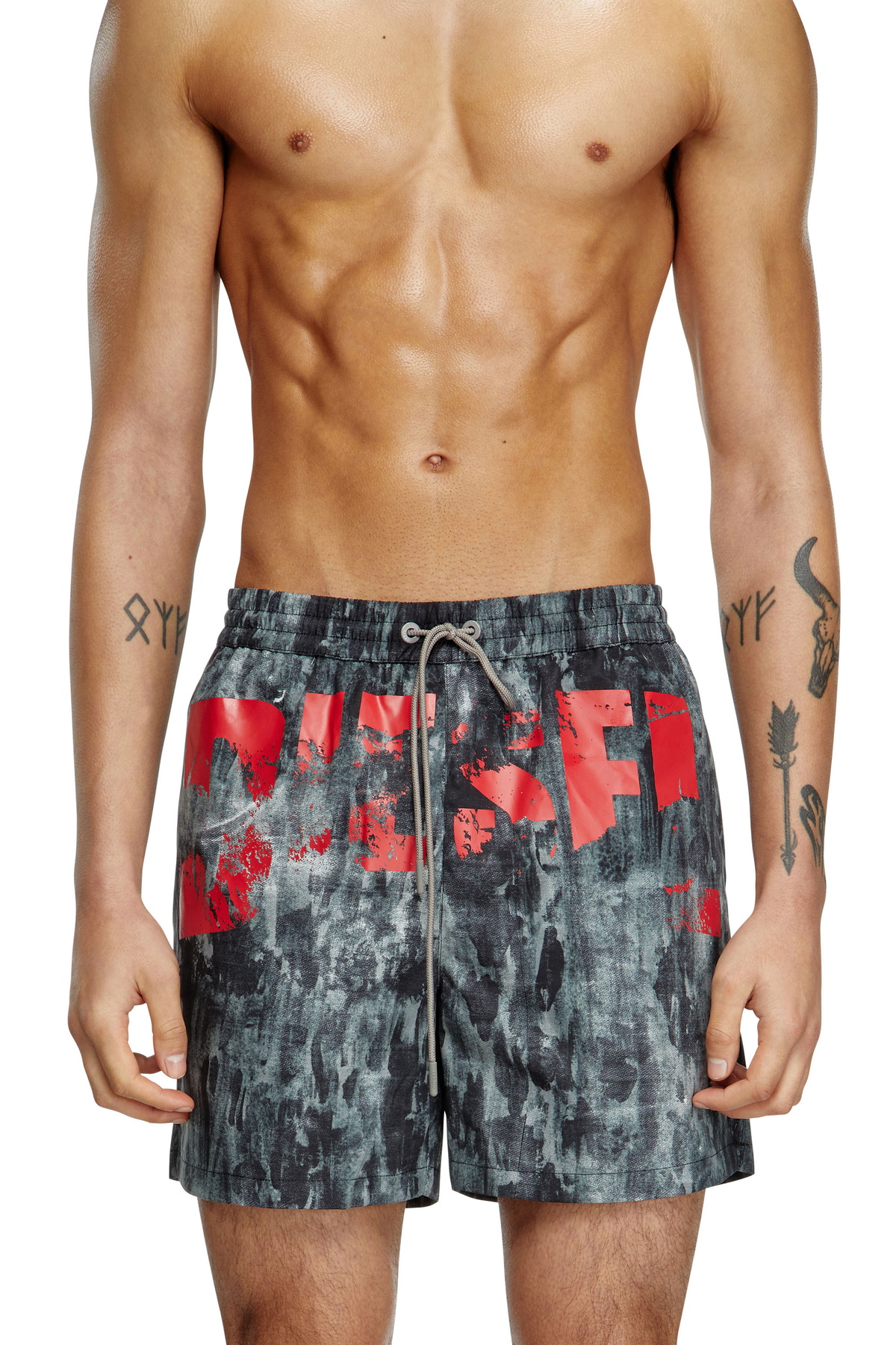 Diesel Mid-length swim shorts with graphic print - Swim shorts Mens in ...