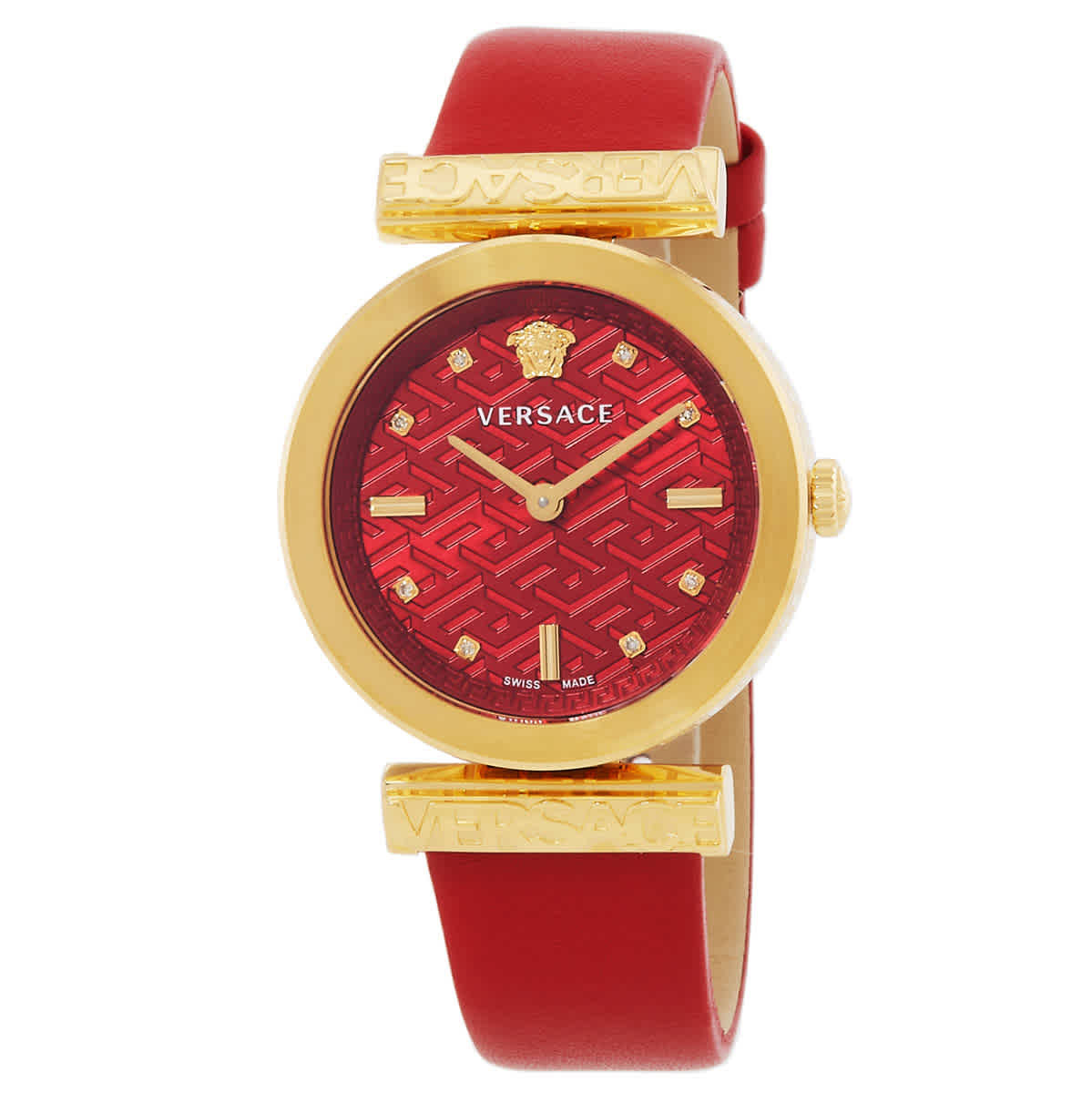 Versace Regalia Quartz Crystal Red Dial Ladies Watch VE6J00423 Versace