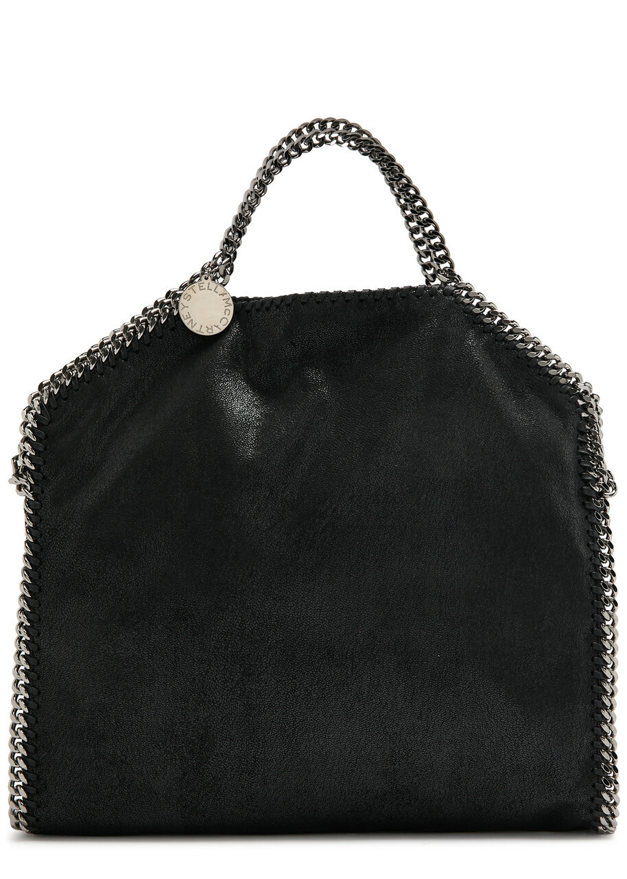 Stella Mccartney Falabella Metallic Faux Leather Tote - Black - One ...