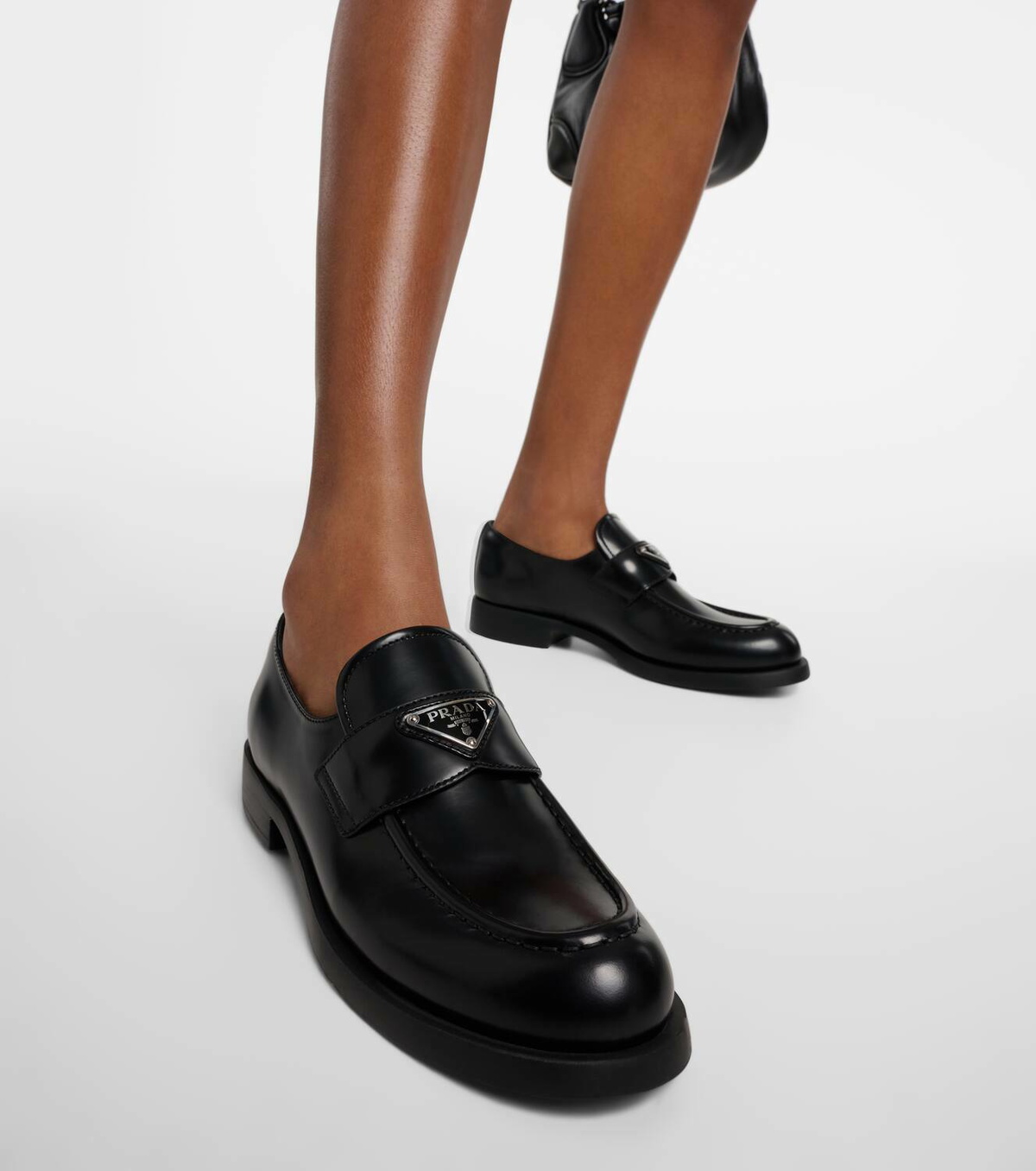 Prada Logo leather loafers Prada