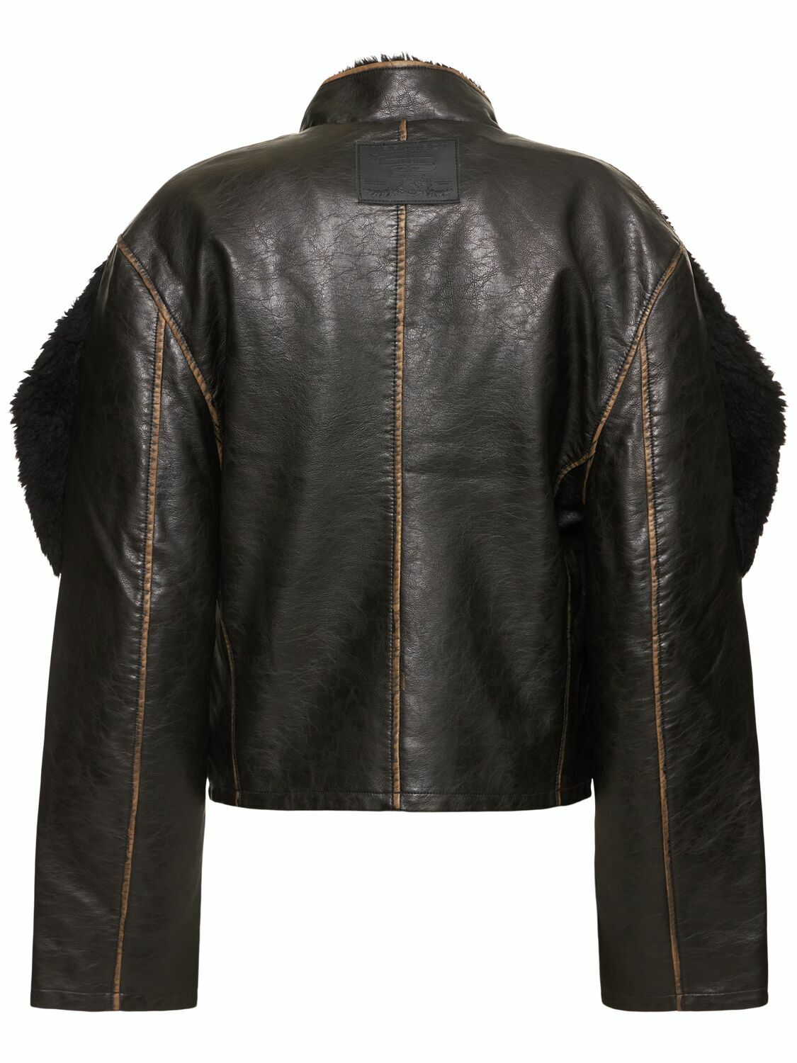 Y/PROJECT Collapsed Faux Leather Shoulder Jacket Y/Project