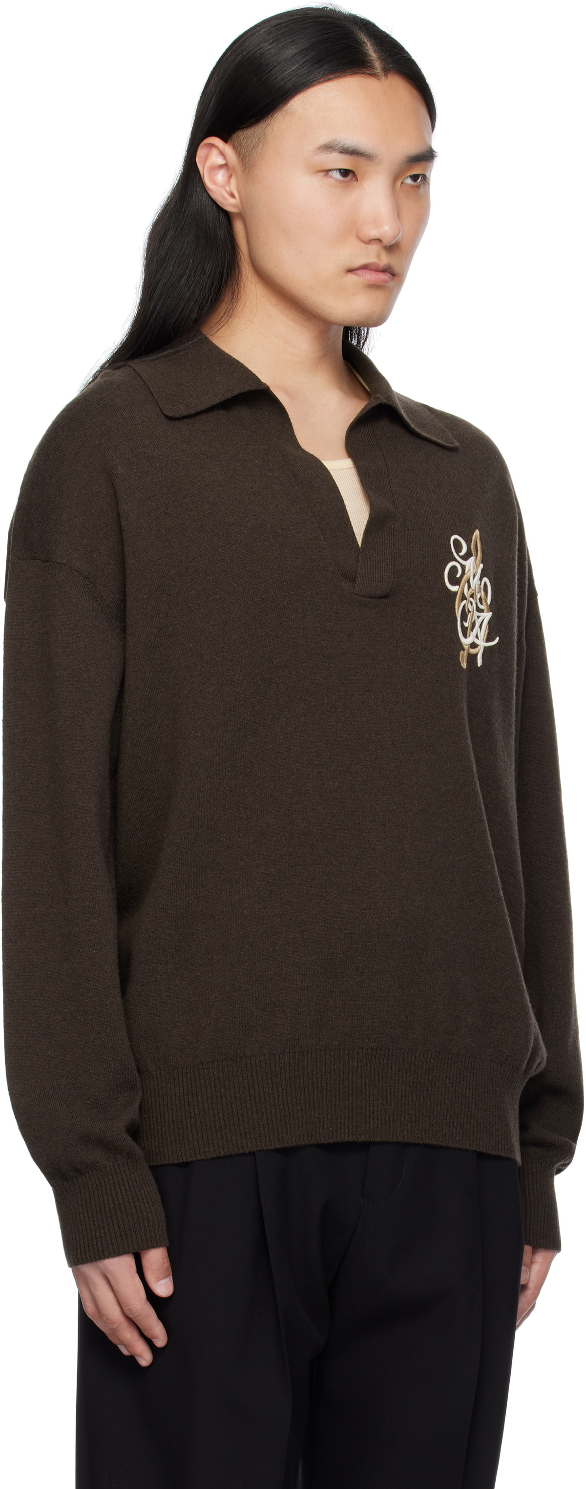AMIRI Brown 'MA' Music Note Sweater Amiri