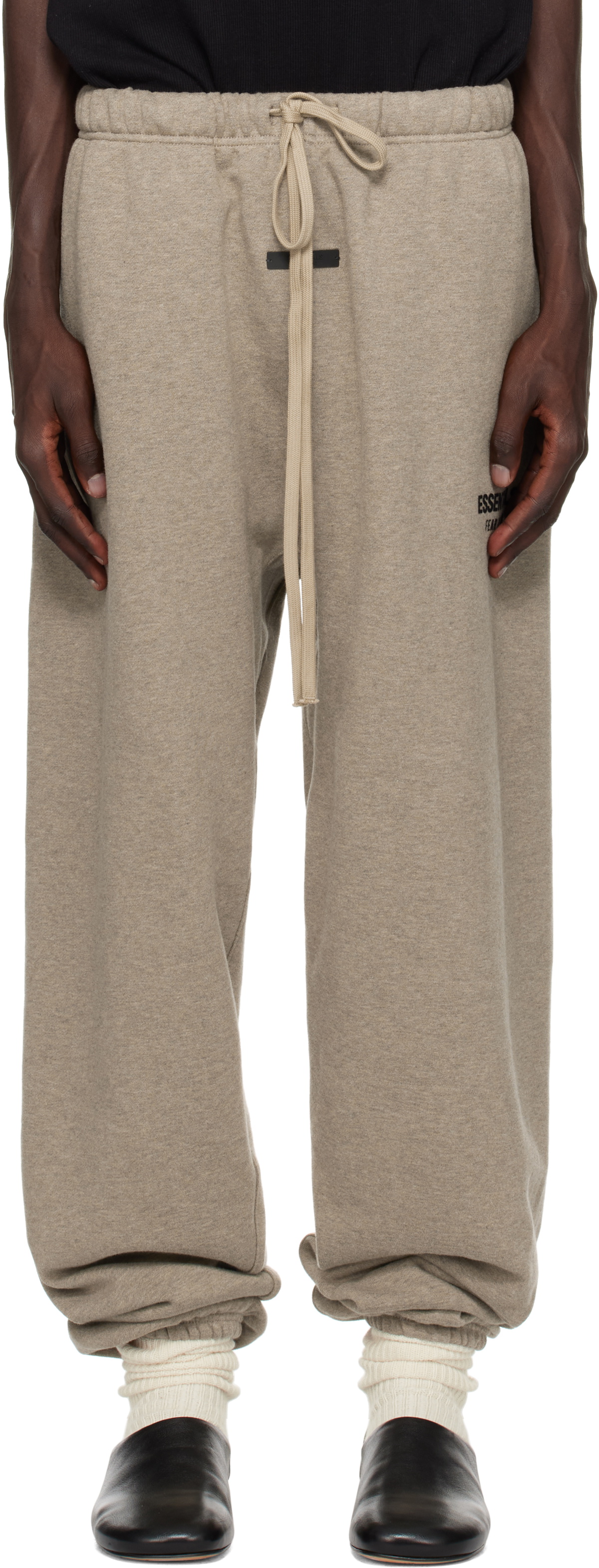 Fear of God ESSENTIALS Gray Fleece Essential Sweatpants Fear Of God ...