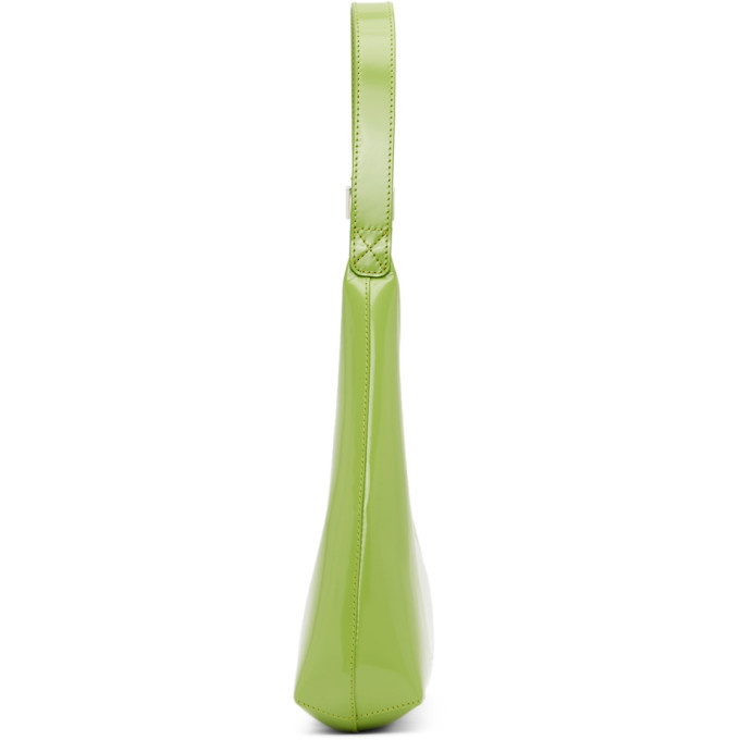 BY FAR Green Semi-Patent Amber Shoulder Bag By Far