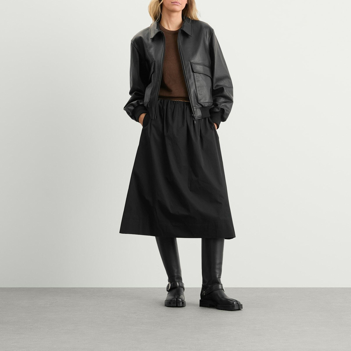 Nothing Written Women's Classic Leather Flight Jacket in Black NOTHING ...