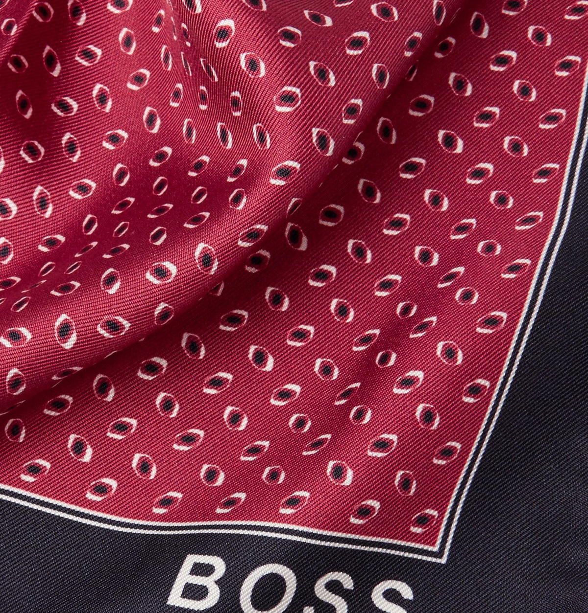 Hugo Boss - Printed Silk-Twill Pocket Square - Red Hugo Boss