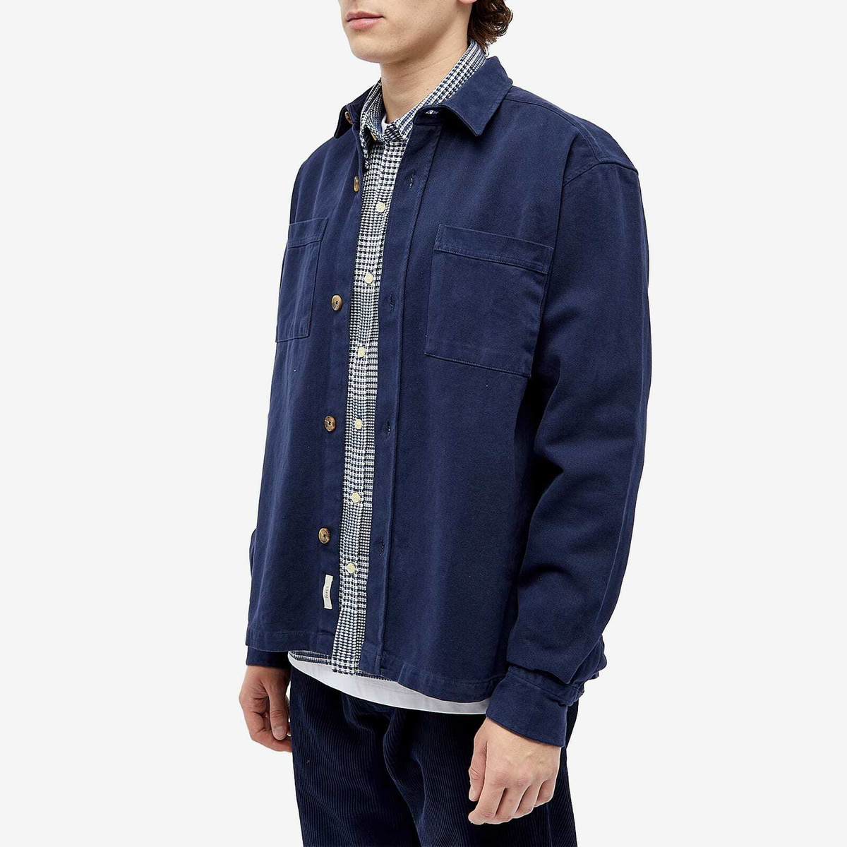 Foret Men's Mellow Overshirt in Navy Foret