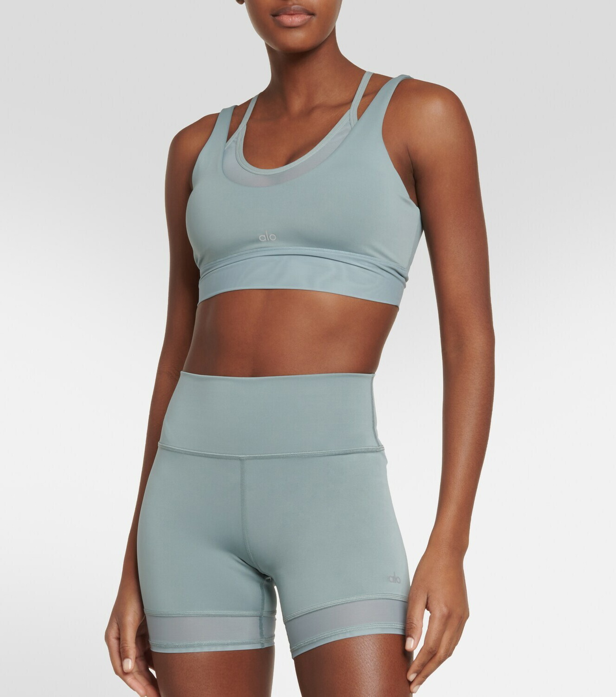 Alo Yoga Double Trouble biker shorts Alo Yoga