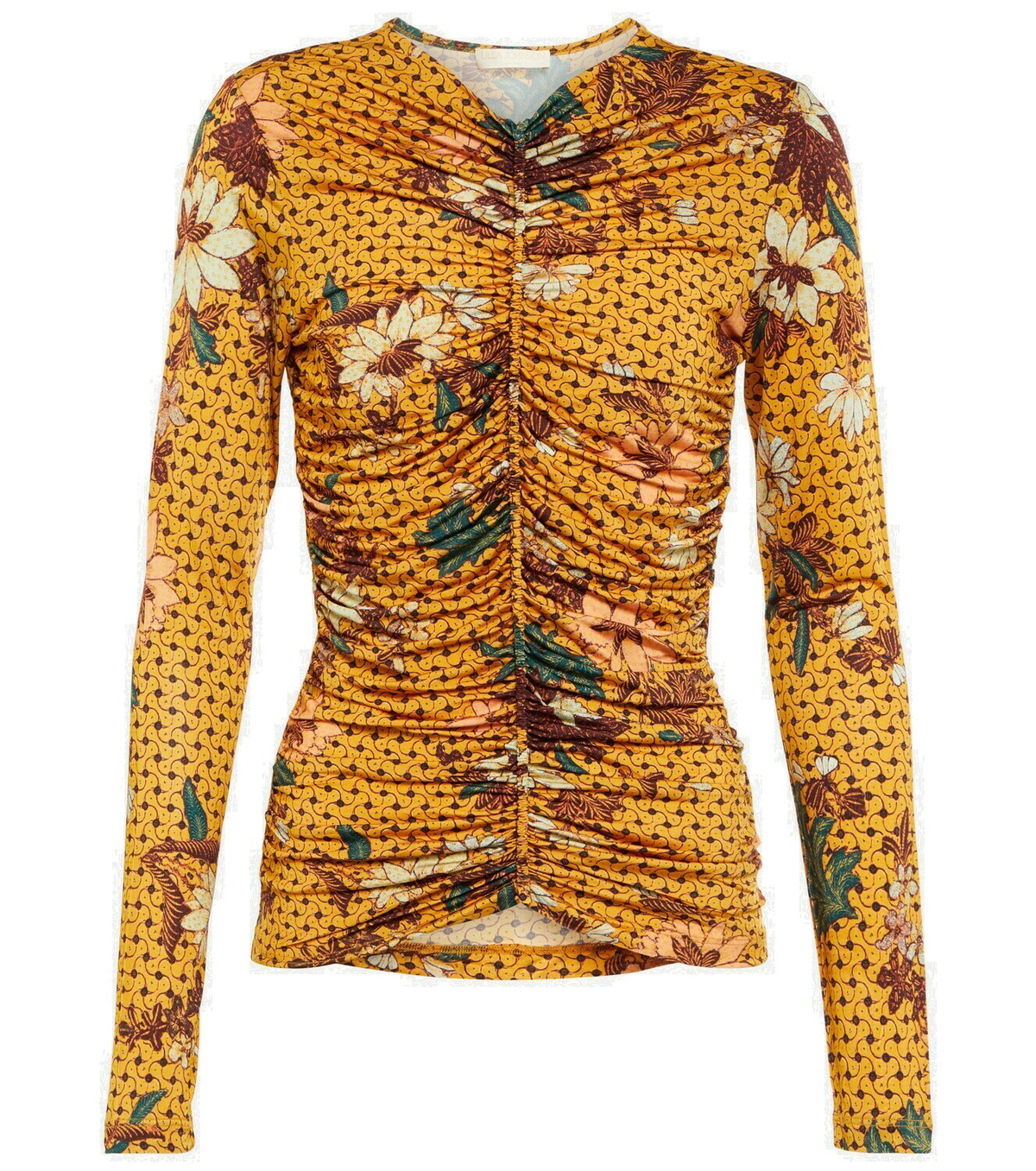 Ulla Johnson Eileen printed ruched top Ulla Johnson