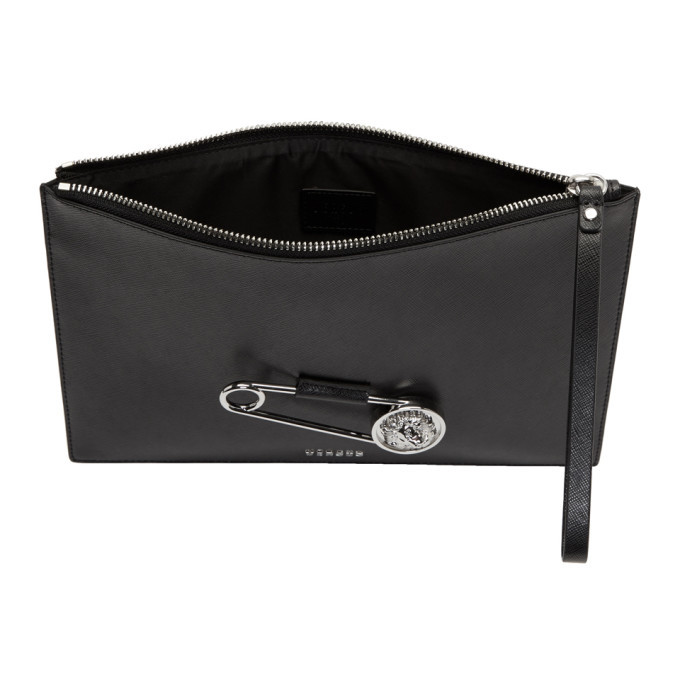 Versus Black Large Safety Pin Pouch Versus