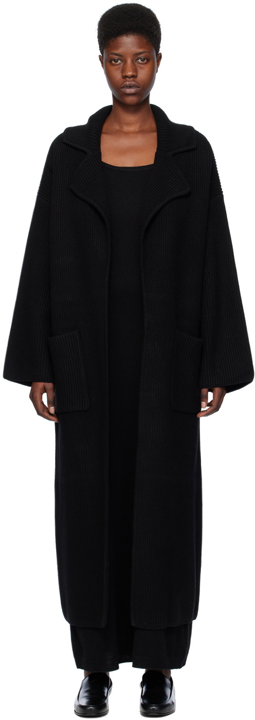 TOTEME Black Rib Coat Toteme