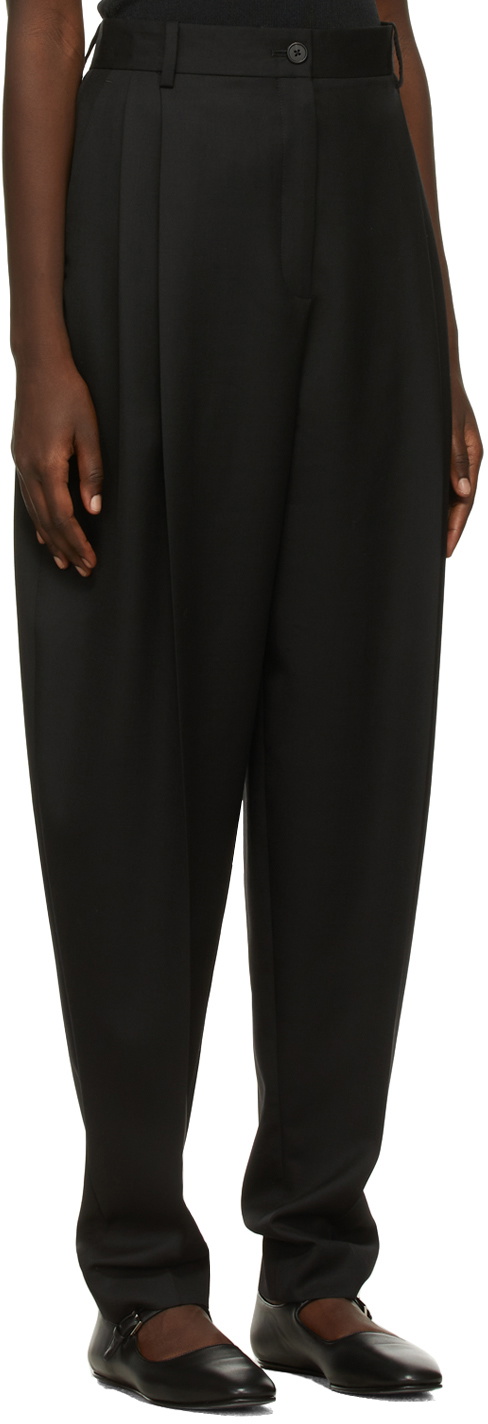 The Row Black Virgin Wool Malu Trousers The Row