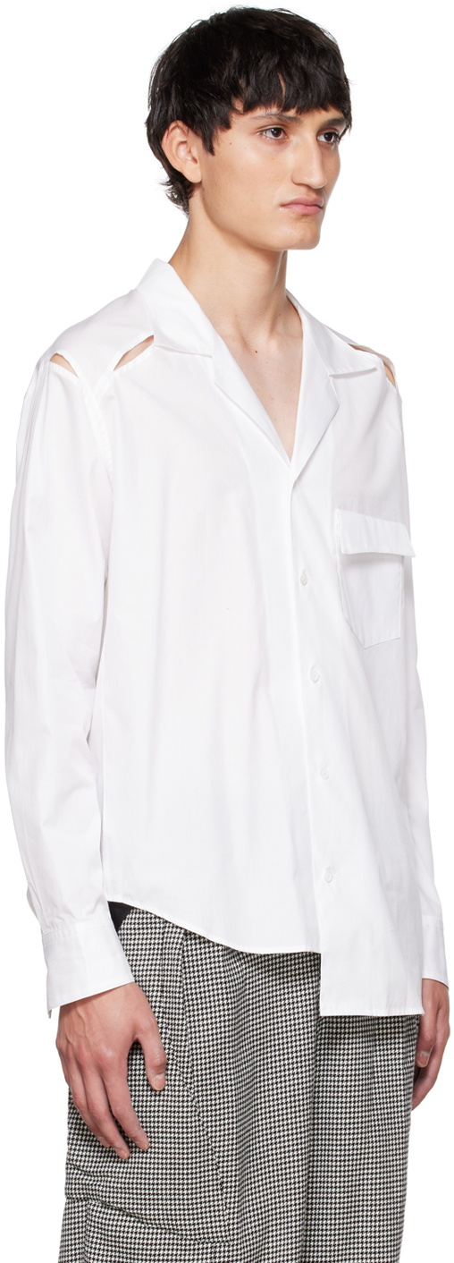 Sulvam White Slash Shirt Sulvam