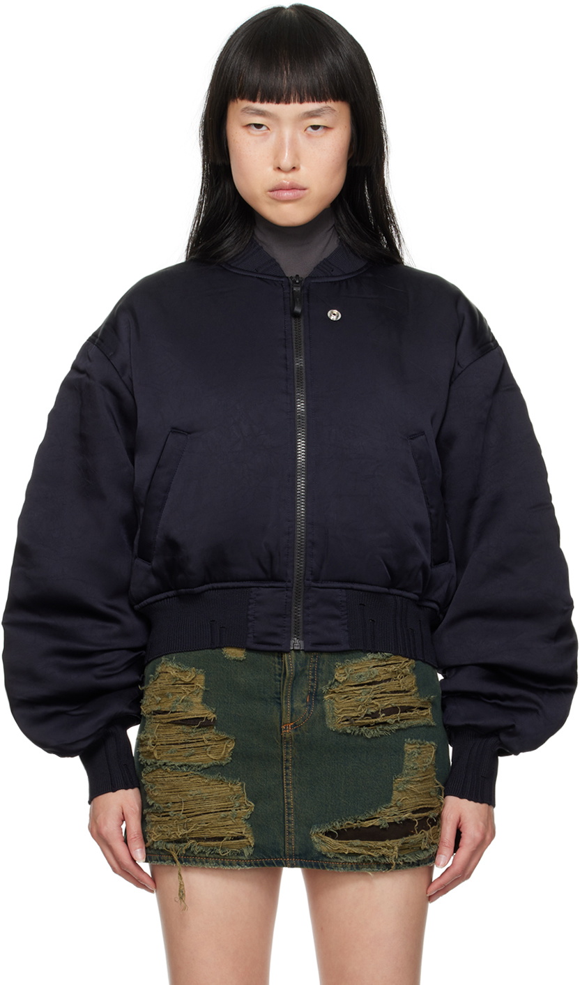 Acne Studios Black Patch Bomber Jacket Acne Studios
