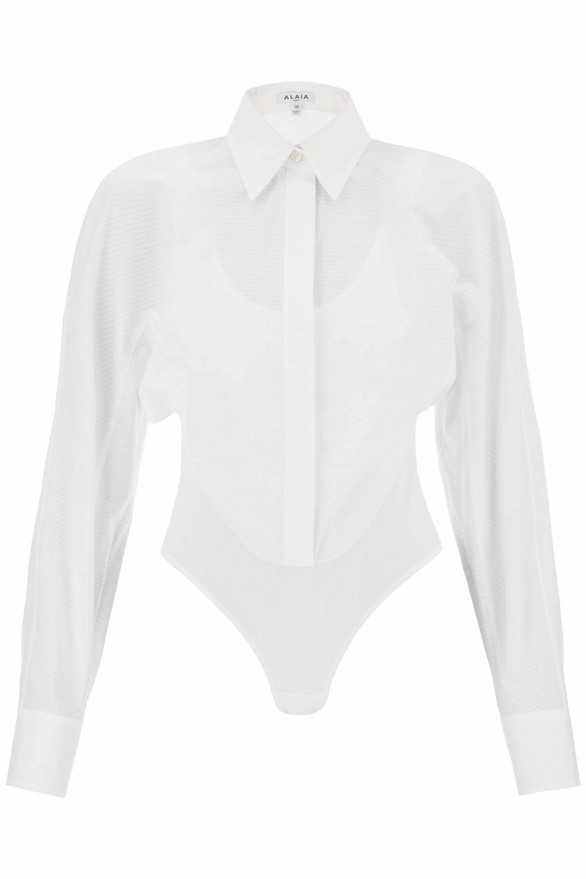 ALAIA layered shirt body for White ALAÏA