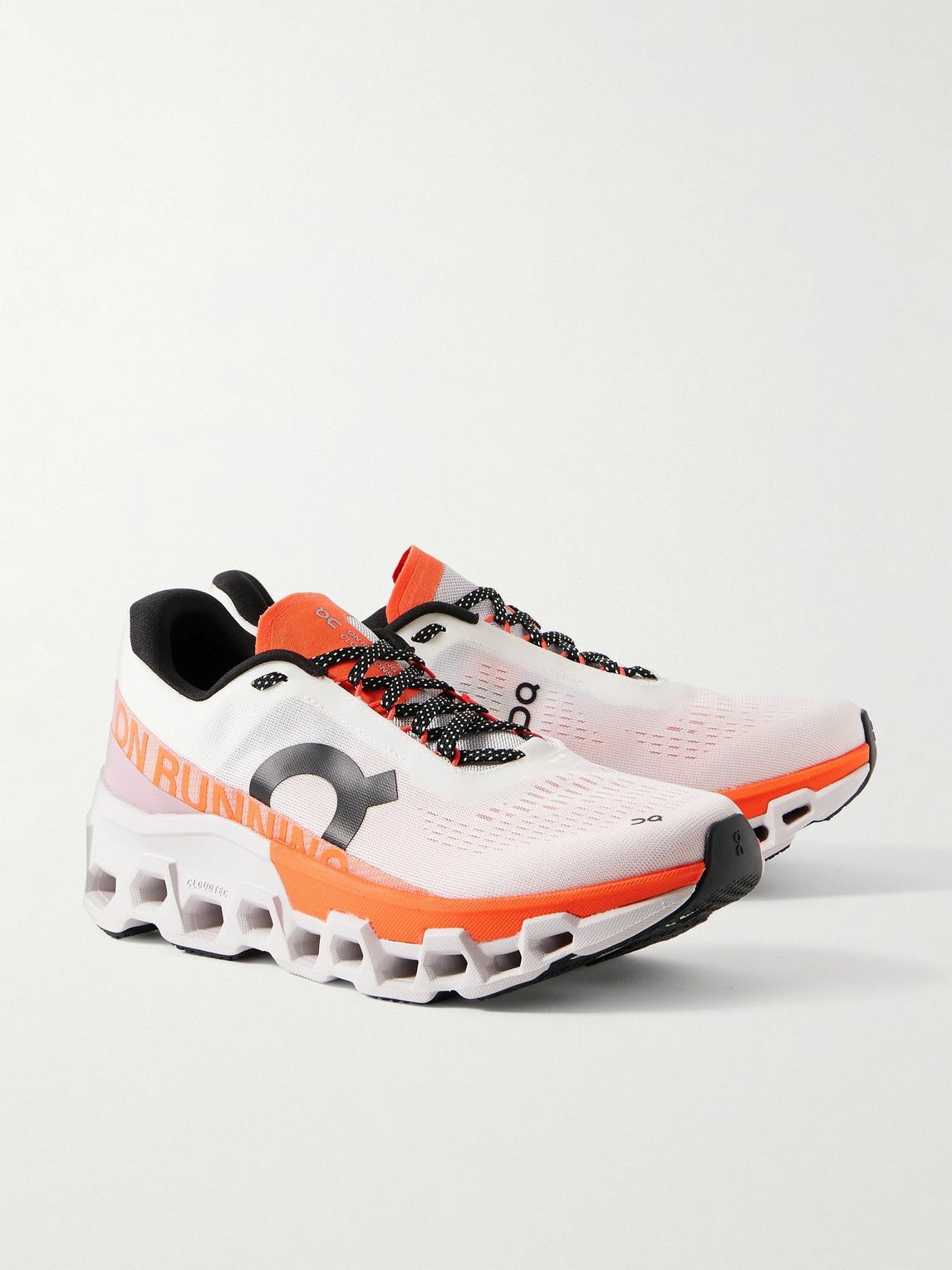 ON - Cloudmonster 2 Rubber-Trimmed Mesh Running Sneakers - Orange On