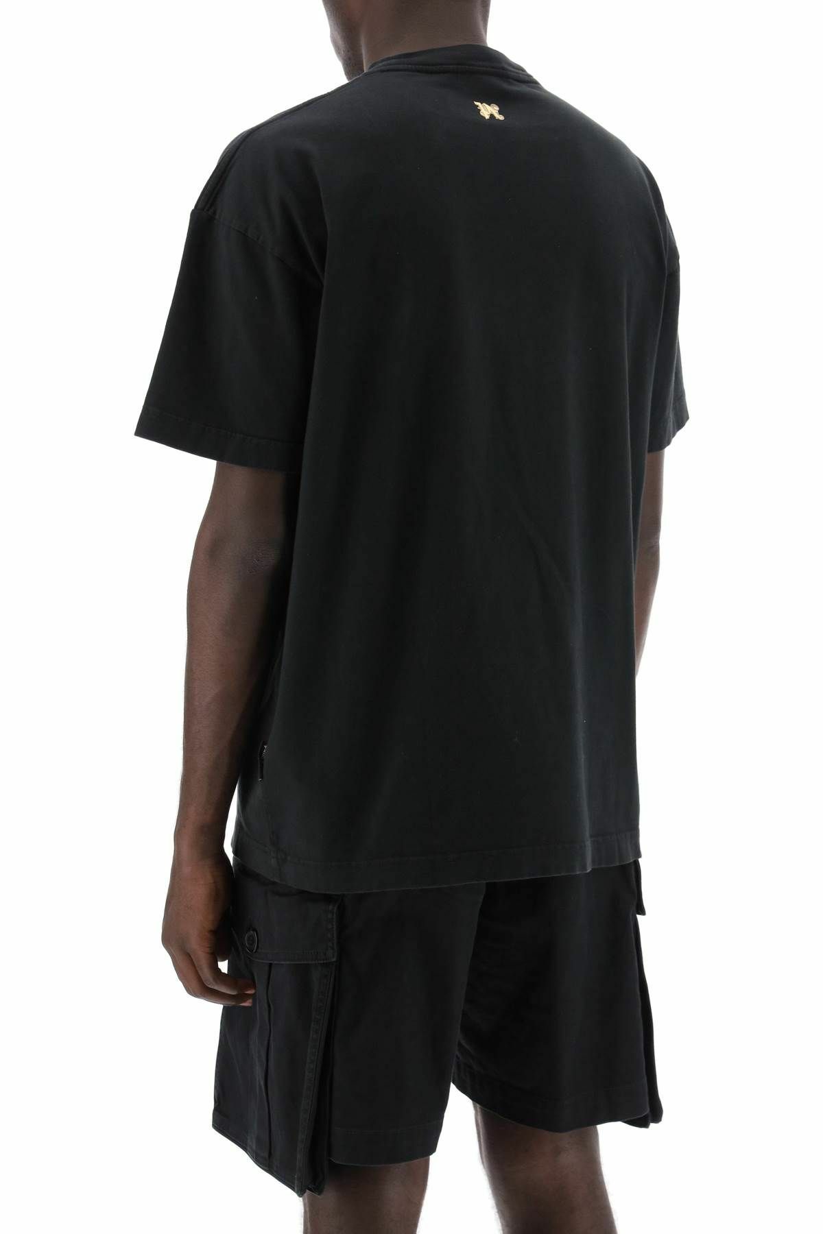 PALM ANGELS "burning monogram t Black Palm Angels