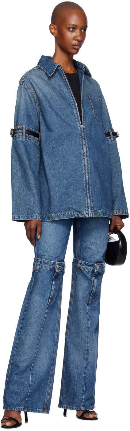 Coperni Blue Open Elbow Denim Jacket Coperni