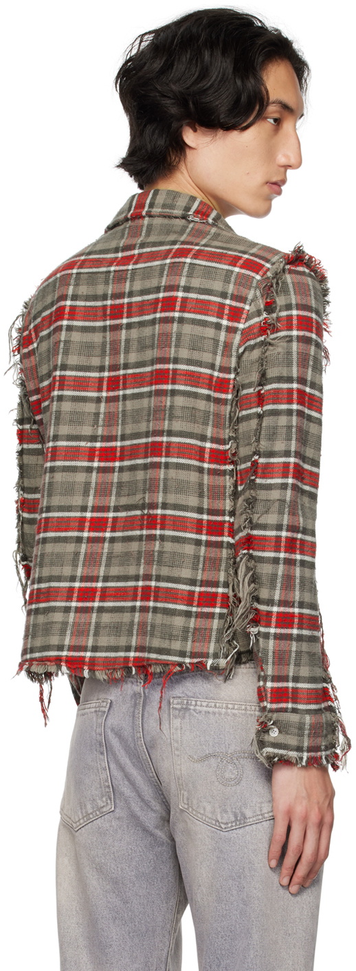 R13 Gray Check Shirt R13