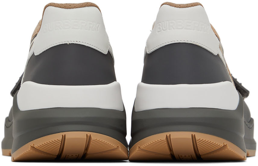 Burberry Gray Ramsey Check Sneakers Burberry