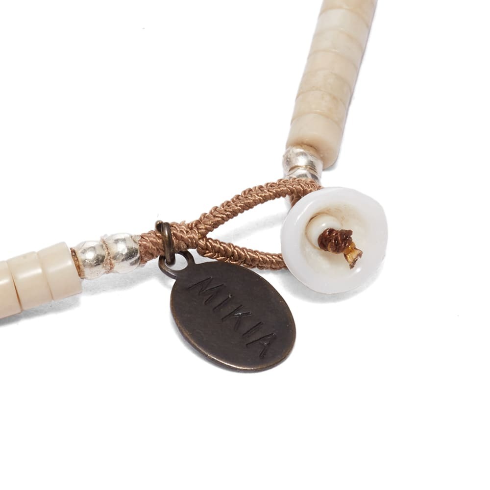 Mikia Men's Heishi Beads Bracelet in Fossile Jasper/Turquoise Mikia