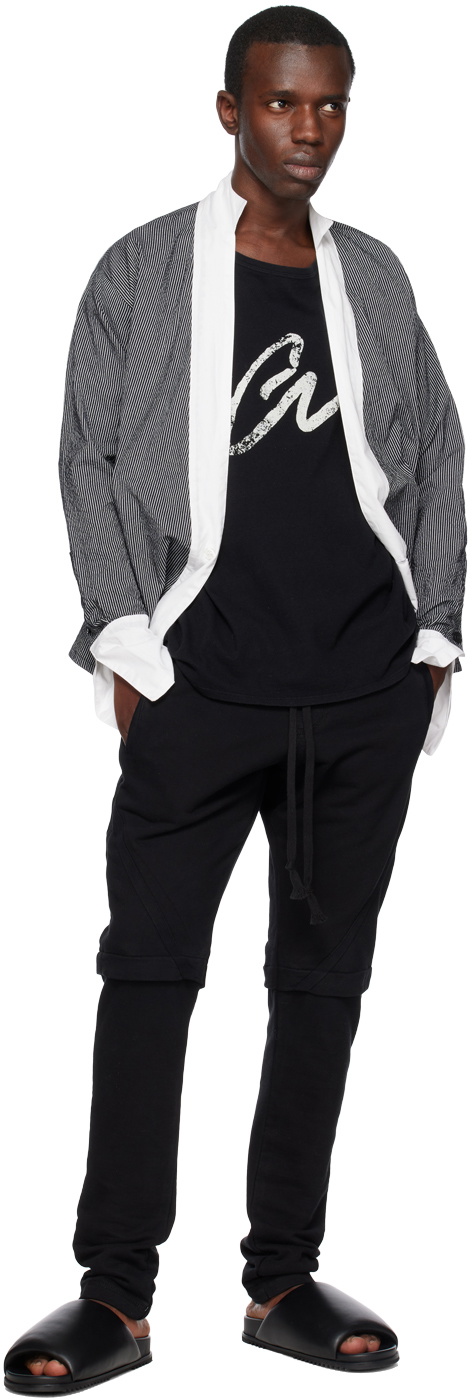 Greg Lauren Black & White Winged Shirt Greg Lauren