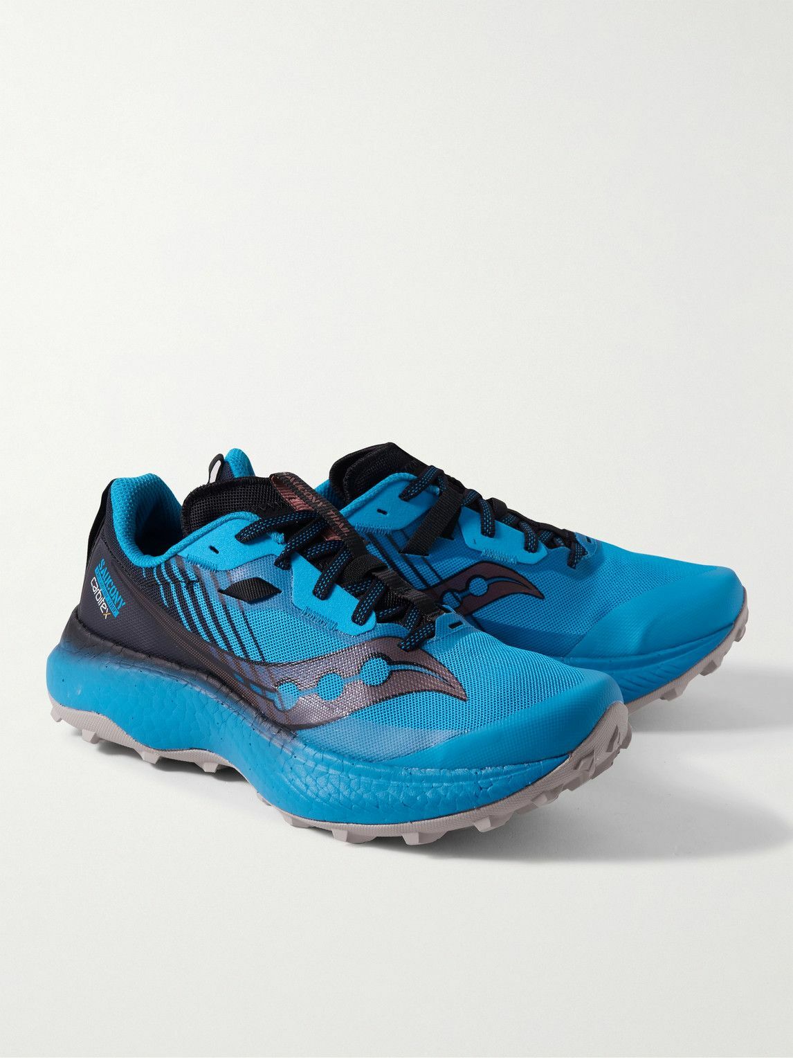 Saucony - Endorphin Edge Rubber-Trimmed Mesh Running Sneakers - Blue ...