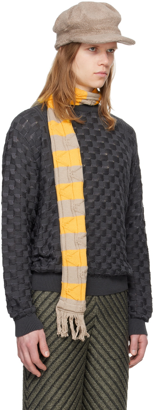 Isa Boulder SSENSE Exclusive Gray Chess Sweater Isa Boulder