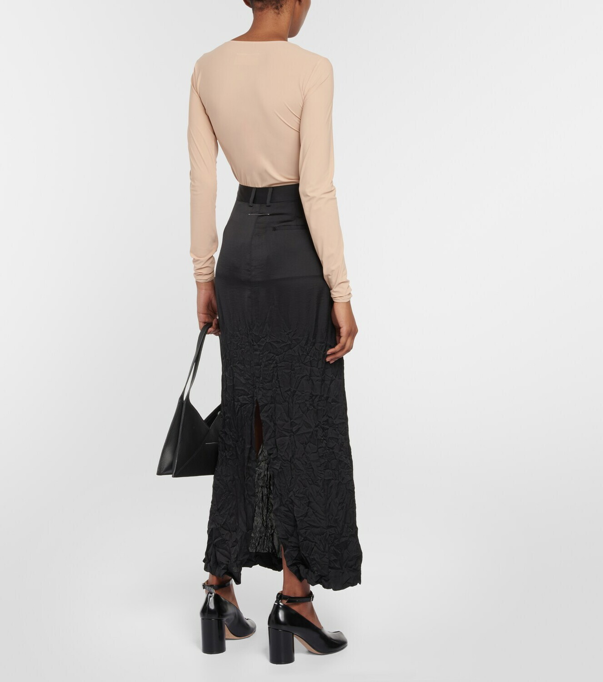 MM6 Maison Margiela Rumple-effect maxi skirt MM6 Maison Margiela