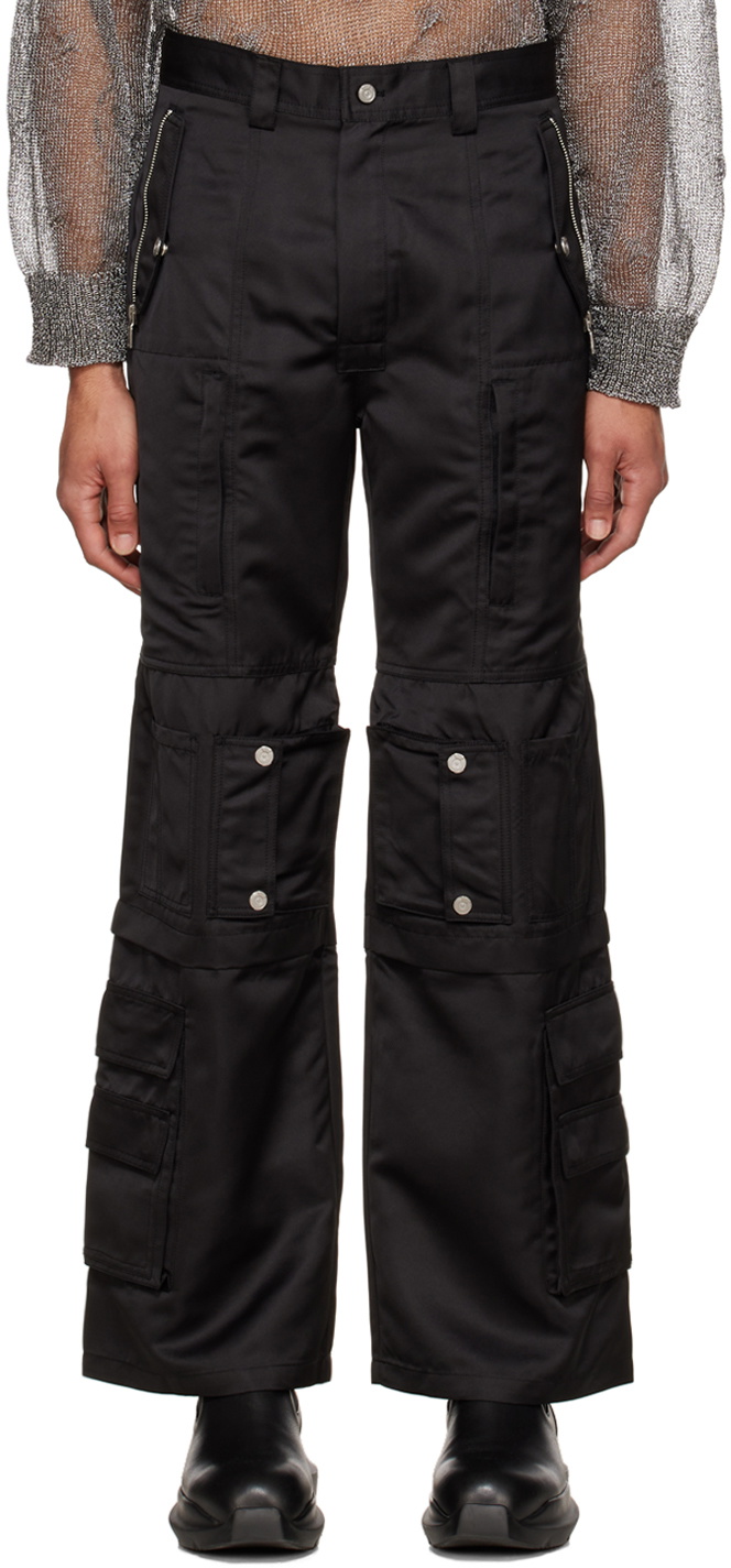 C2H4 Black Military Work Cargo Pants C2H4