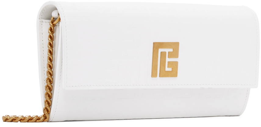 Balmain White Leather 1945 Shoulder Bag Balmain