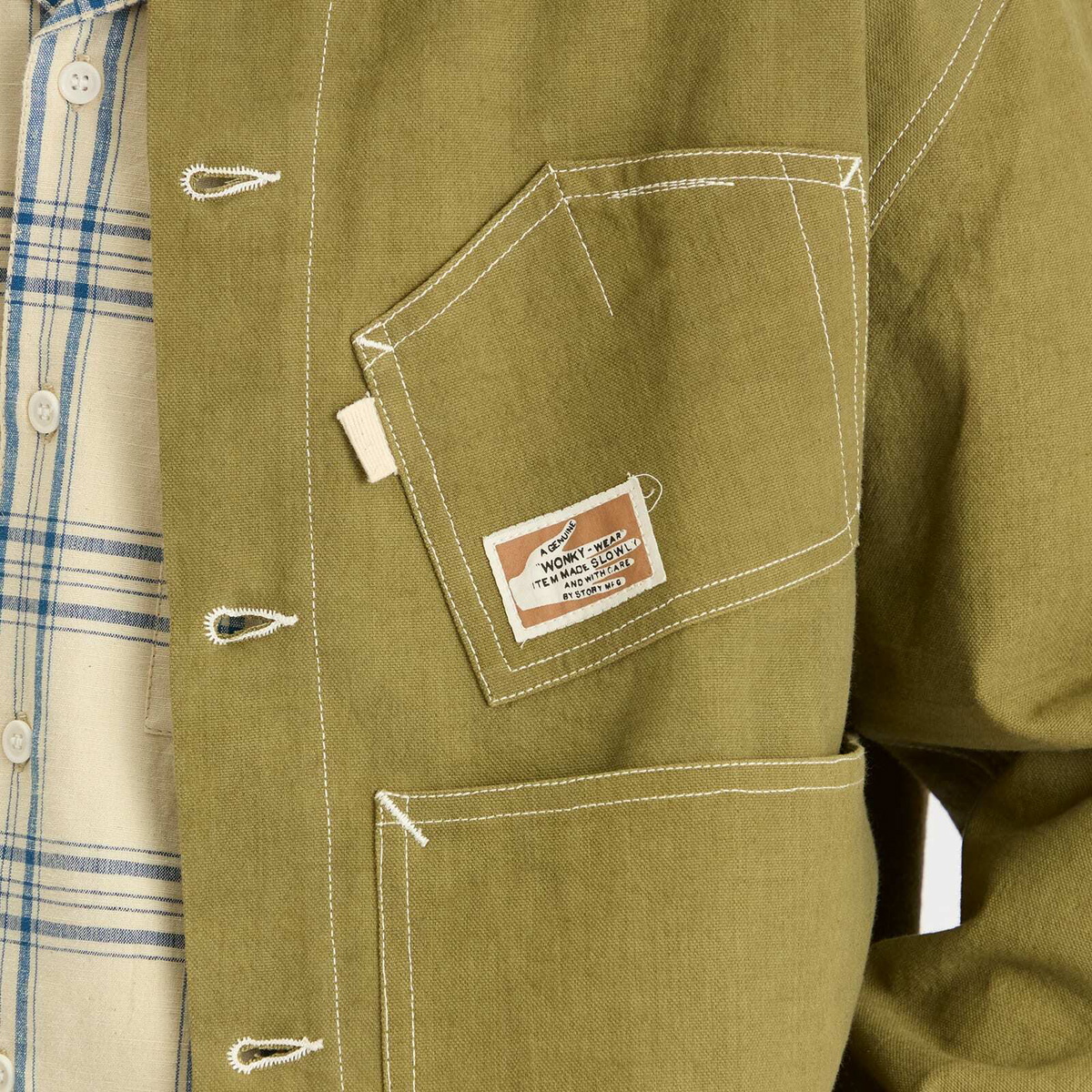 Story mfg. Men's Station Jacket in Olive Wonky-Wear Story Mfg.