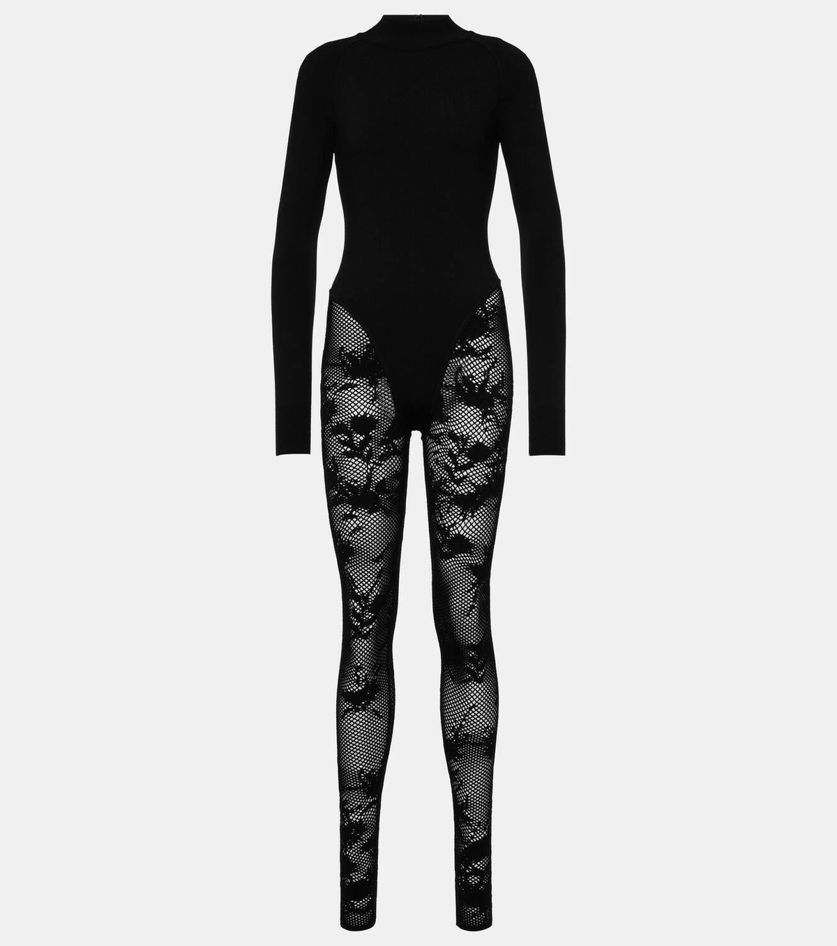 Alaïa High-neck wool-blend catsuit ALAÏA