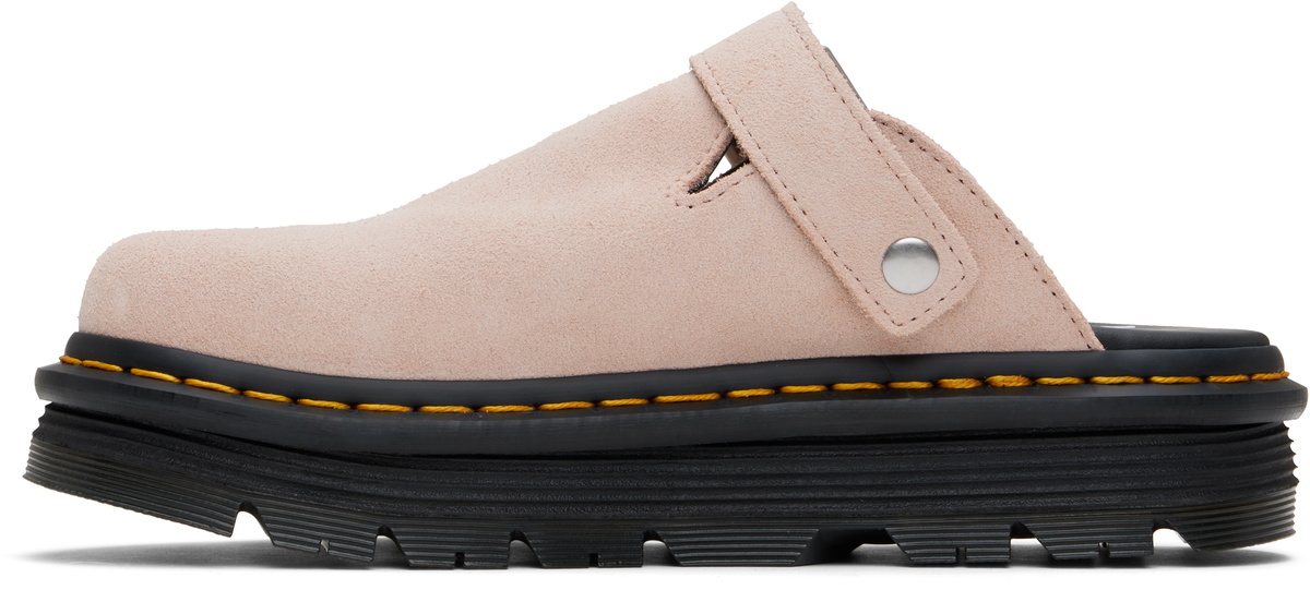 Dr. Martens Pink ZebZag Suede Slingback Platform Loafers Dr. Martens