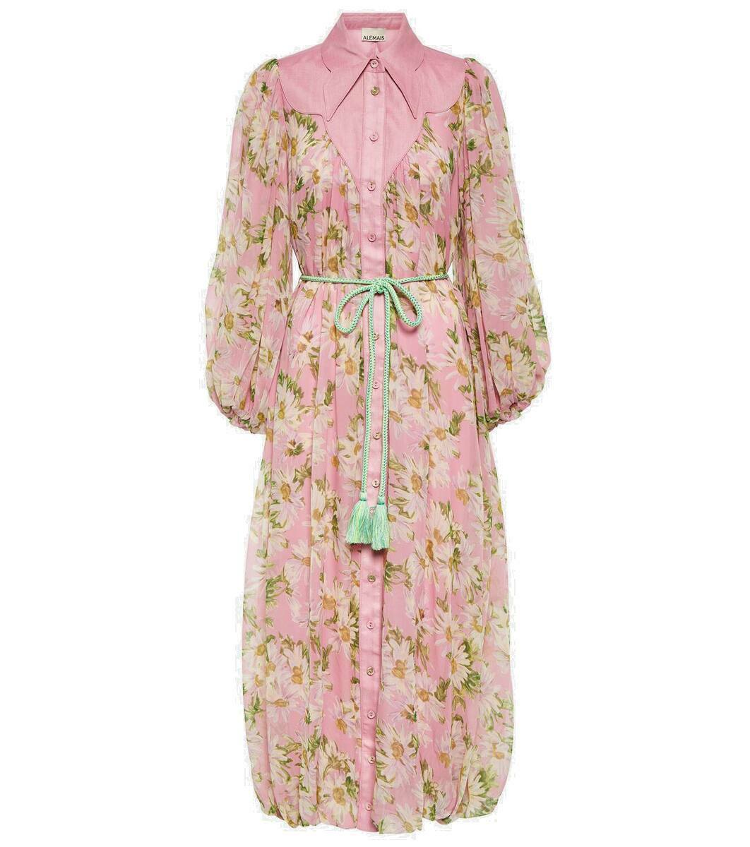 Alémais Silk floral midi dress ALÉMAIS