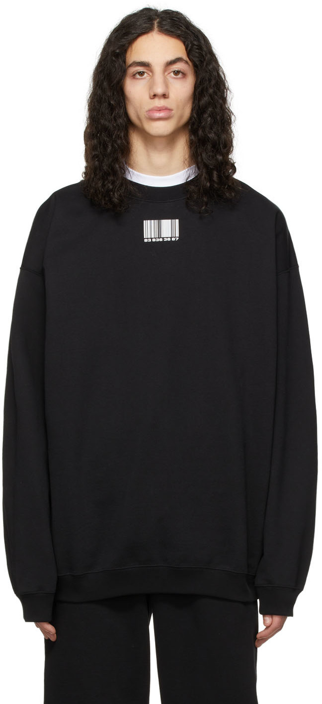 VTMNTS Black Barcode Sweatshirt VTMNTS