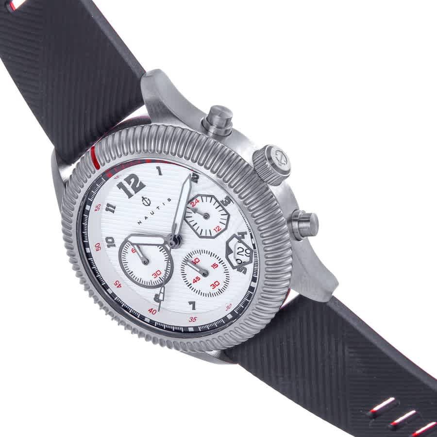 Nautis Meridian Chronograph Quartz White Dial Mens Watch NAUN100-1 Nautis