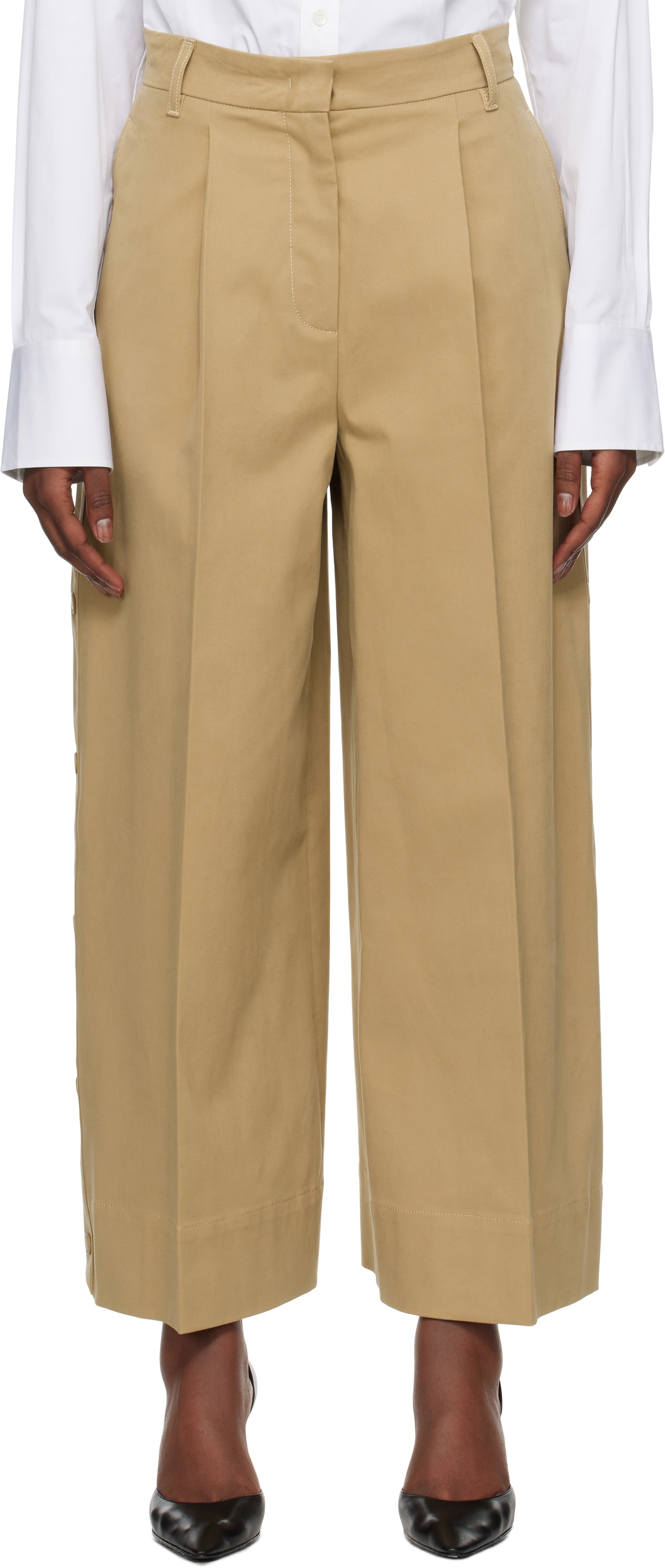 Weekend Max Mara Beige Caprile Trousers Weekend Max Mara