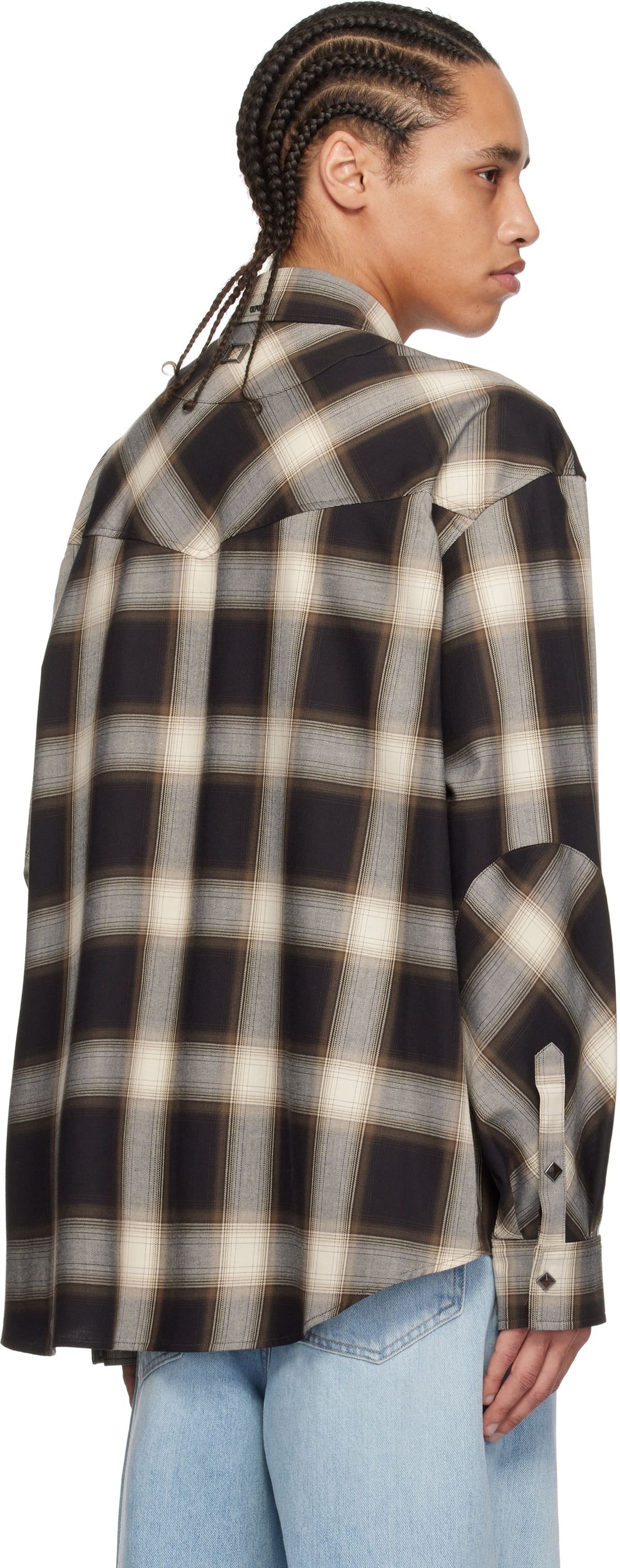 WOOYOUNGMI Black Western Check Shirt Wooyoungmi