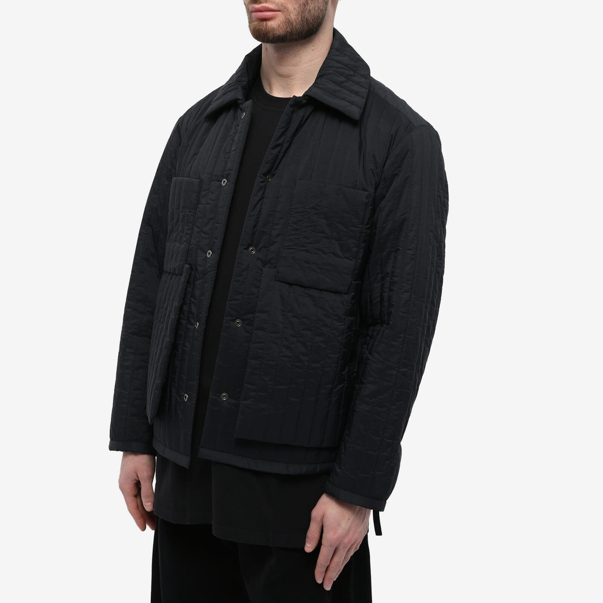 Craig Green Men's Quilted Worker Jacket in Black Craig Green
