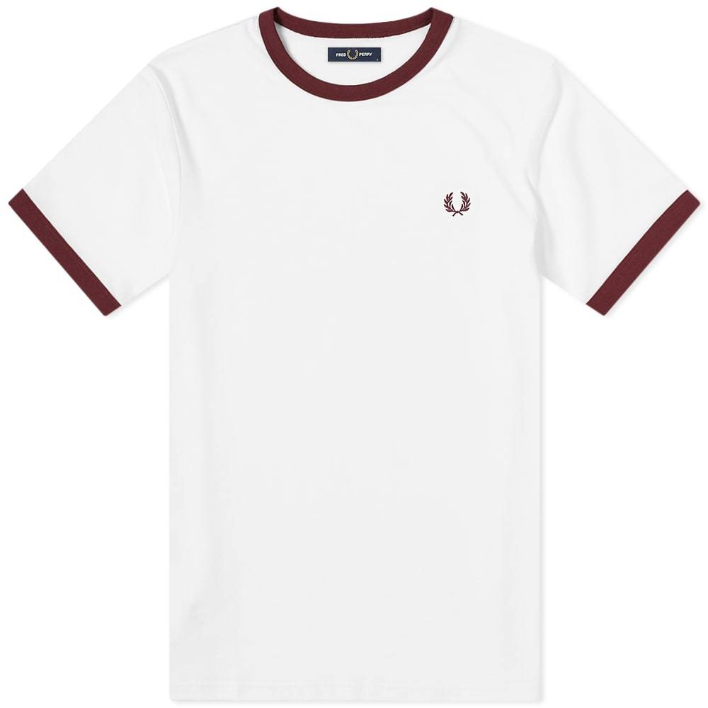Fred Perry Contrast Rib Ringer Tee Fred Perry
