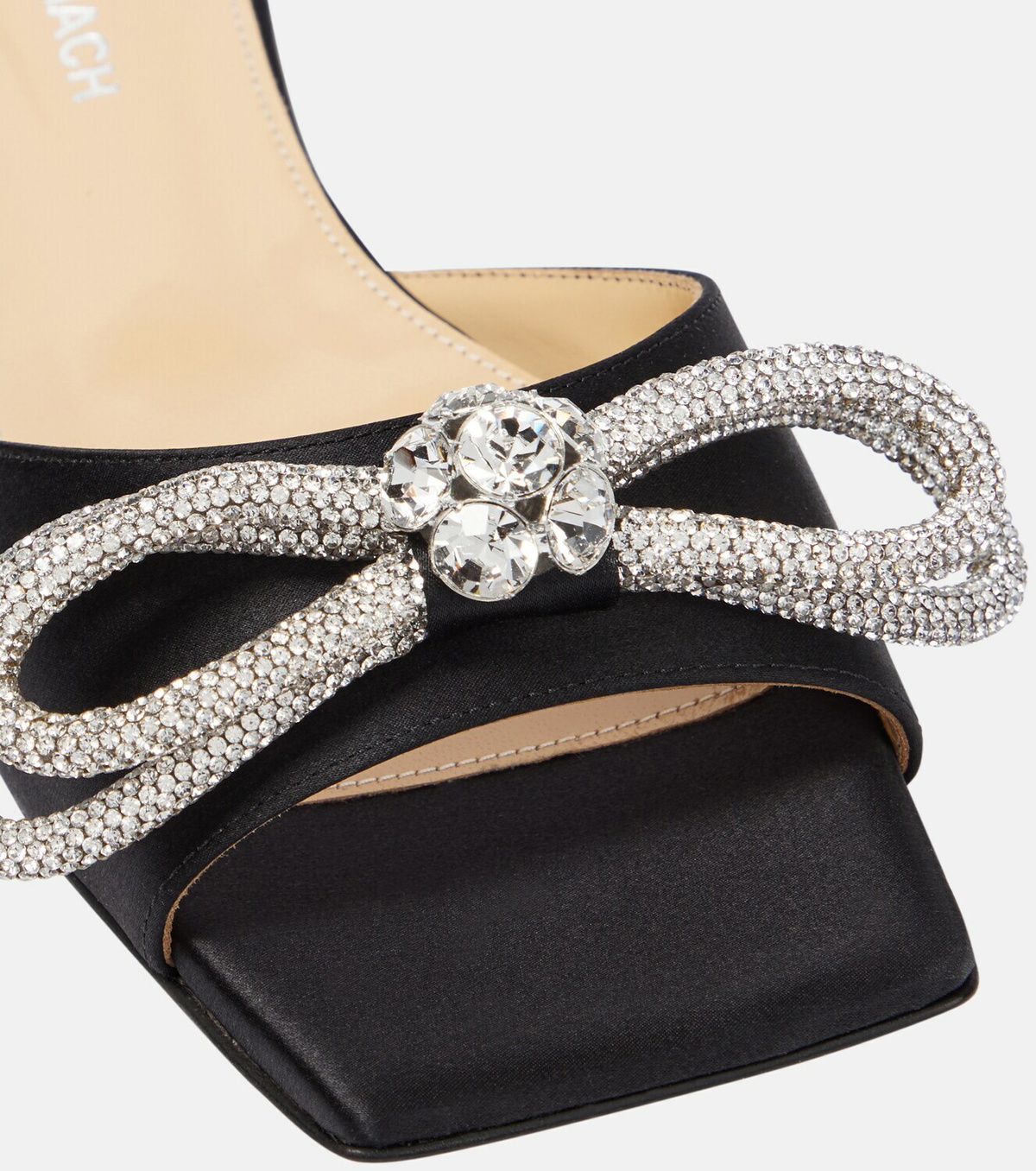 Mach & Mach Double Bow satin mules MACH & MACH