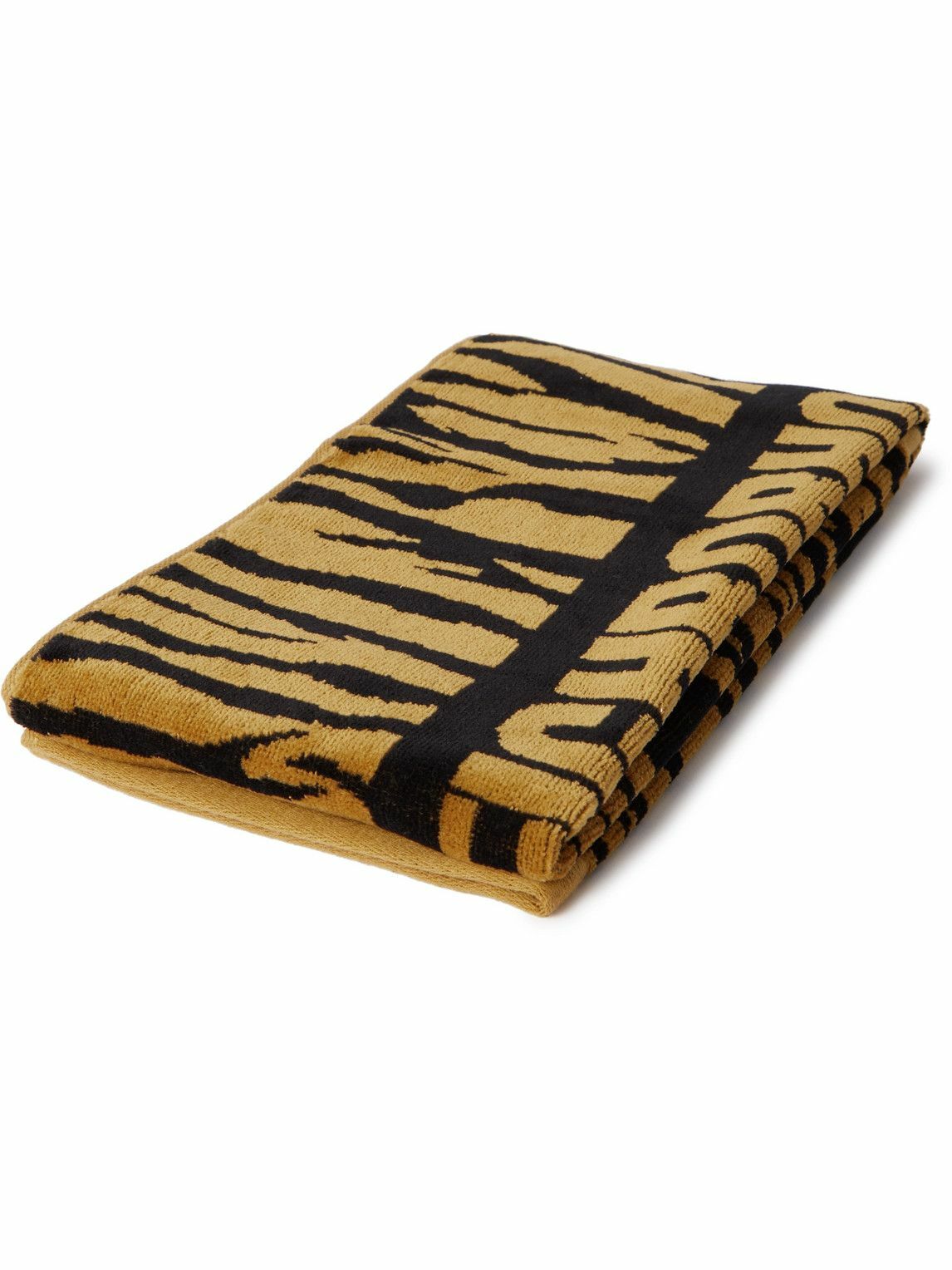Neighborhood - Tiger-Print Cotton-Terry Towel - Yellow Neighborhood