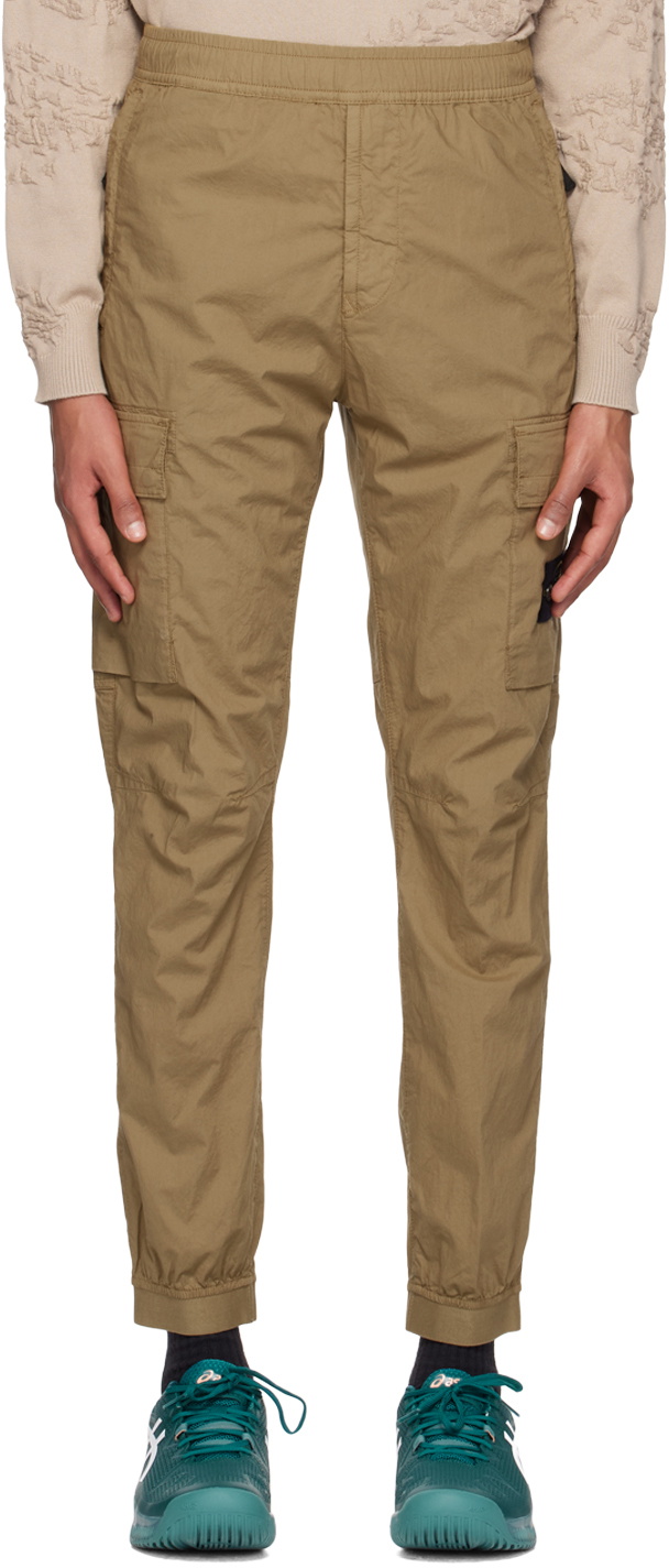 Stone Island Beige Patch Cargo Pants Stone Island