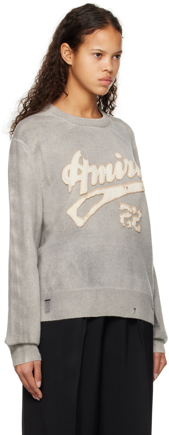 AMIRI Gray Spray Sweater Amiri