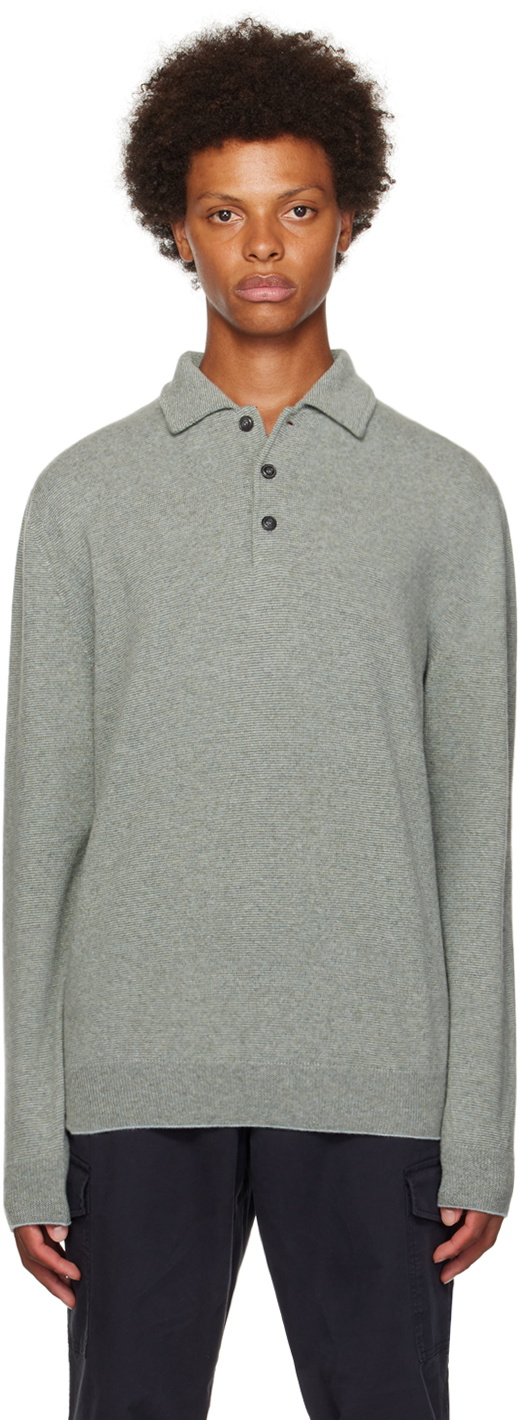 Paul Smith Green Three-Button Polo Paul Smith