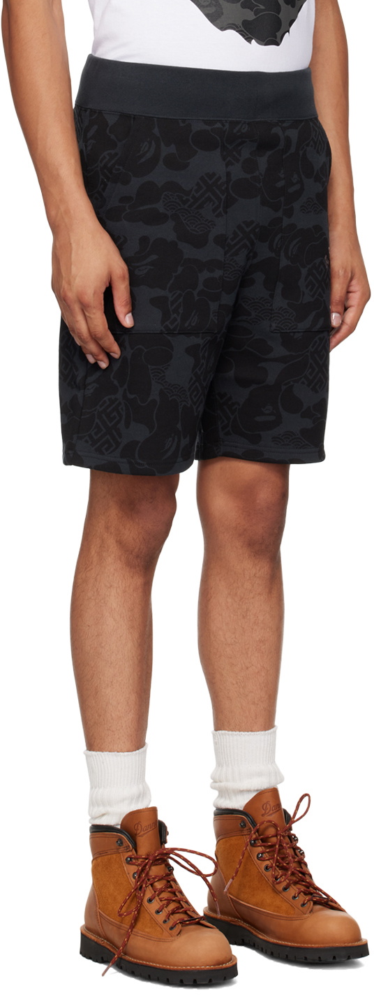 BAPE Black Asia Camo Shorts A Bathing Ape