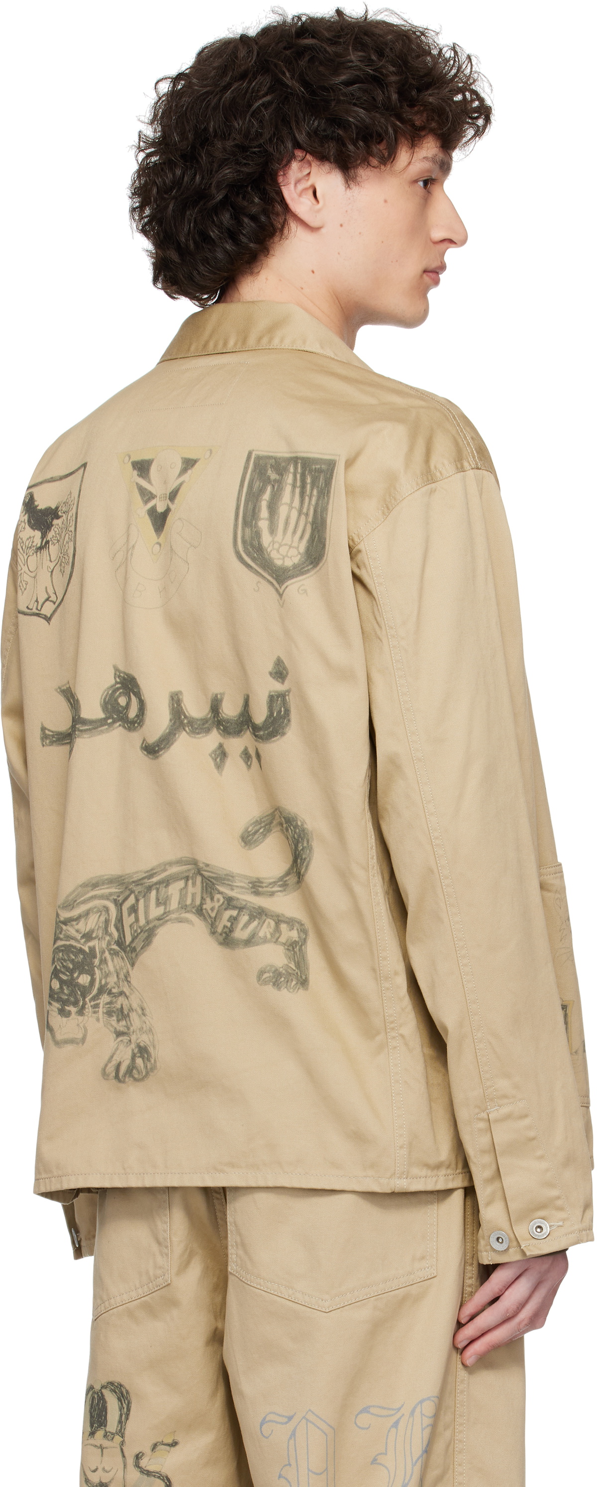 Neighborhood Beige Memorial Coverall Jacket Neighborhood